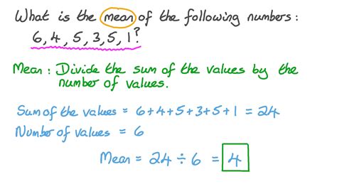 Question Video Finding The Mean Of A Set Of Data Nagwa