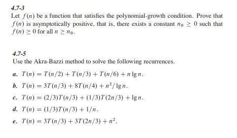 Solved 4 73 Let F N Be A Function That Satisfies The Chegg Com