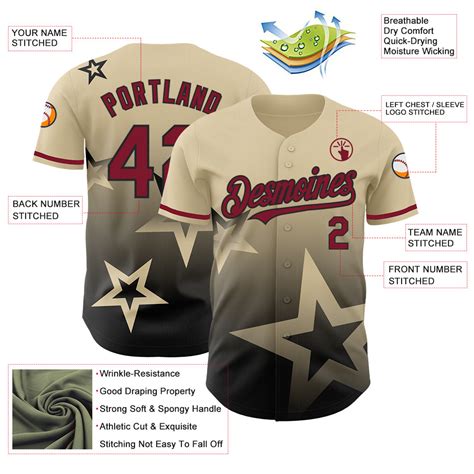 Custom Cream Crimson Black 3d Pattern Design Gradient Style Twinkle