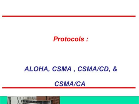 14 Aloha Csma Csmacd Csmaca Ppt