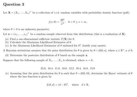 Solved Let X X Xn Be A Collection Of I I D Random Chegg Com