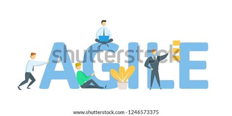 Agile Concept Keywords Letters Icons Colored Stock Vector Royalty Free Shutterstock
