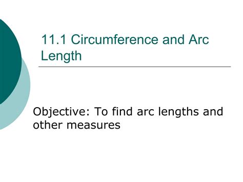 Section 11 1 Circumference Arc Length Ppt