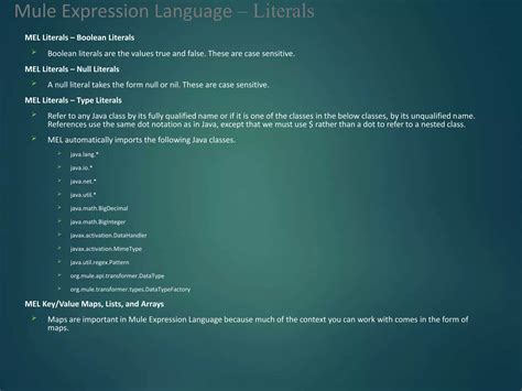 Expression Language In Mule Ppt