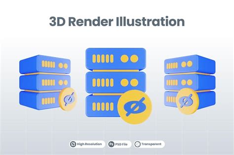 Premium Psd 3d Render Database Server Icon With Unseen Icon Isolated