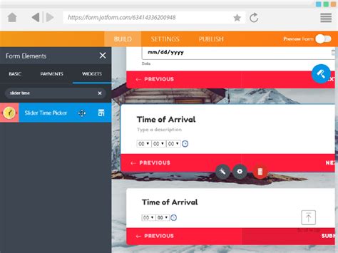 Slider Time Picker Form Widgets Jotform