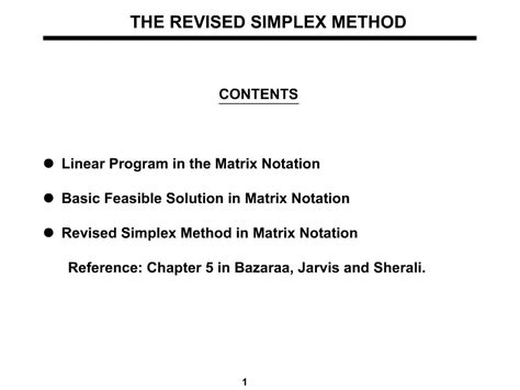 Ppt The Revised Simplex Method Powerpoint Presentation Free Download Id759091