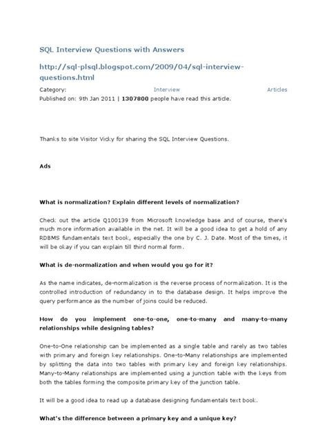 First Time Interview