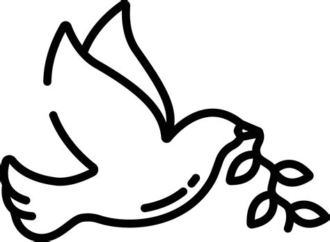 Dove Outline Illustration 44756274 Vector Art At Vecteezy