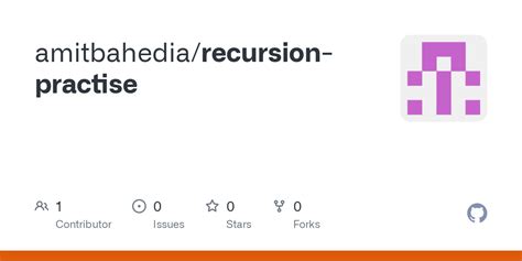 Github Amitbahediarecursion Practise