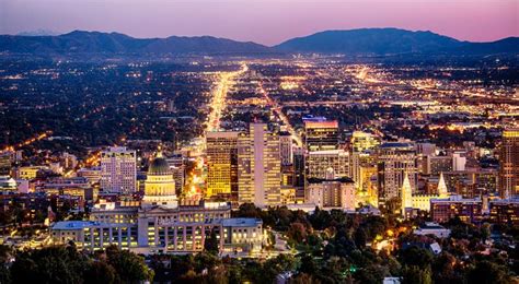 Salt Lake City Skyline Stock Image Image Of Panorama 14292869