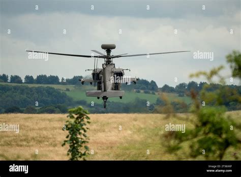 British Army Boeing Apache Attack Helicopter Ah 64e Armyair606 Ah64e In A Low Hover Stock