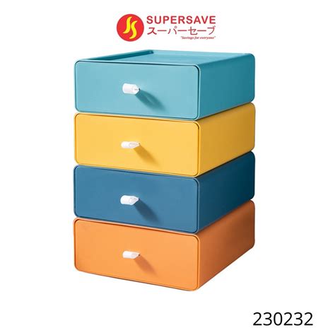 Supersave Colourful Stackable Drawer Storage Box Organizer Drawers