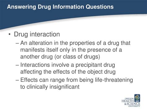 Ppt Answering Drug Information Questions Powerpoint Presentation