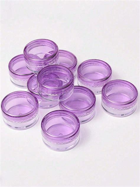 10pcs Small Round Sample Containers With Lids Cosmetic Jars Makeup
