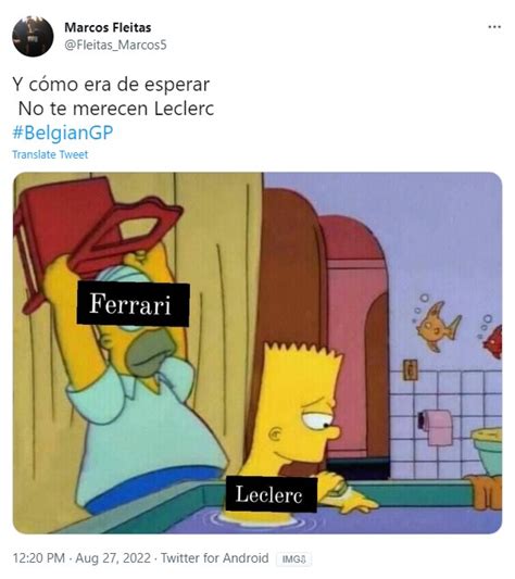 Leclerc sufrió con otro error estratégico de Ferrari en el GP de Bélgica de Fórmula y