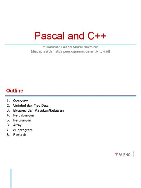 Pemrograman Dasar Pascal Dan C Pdf Komputer