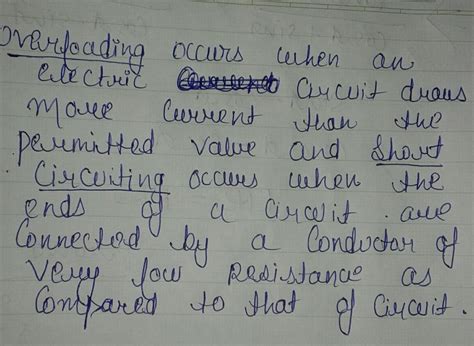 Explain Short Circuit And Overloading Class 10 At Catherine Dorsey Blog