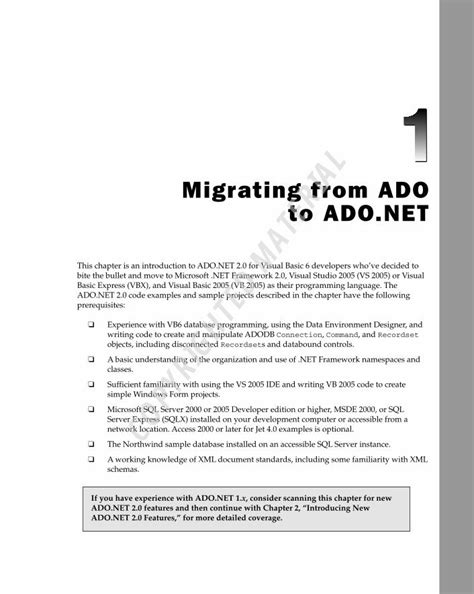 Pdf Migrating From Ado To Ado John Wiley And Sonsmigrating From Ado