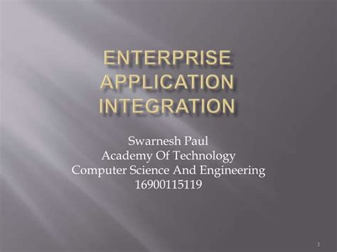 Enterprise Application Integration Pptx