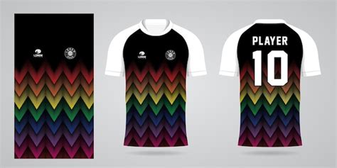 화려한 축구 유니폼 스포츠 디자인 서식 파일 프리미엄 벡터