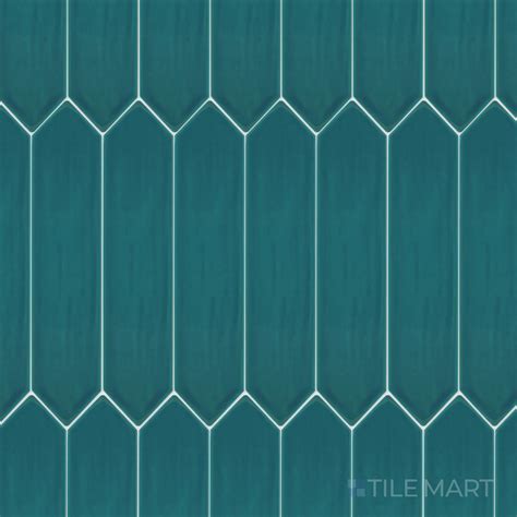Flow Peacock Green 3x12 Picket Bright Ce Tilemart