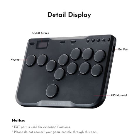 Haute42 Cosmox Mini อาเขตจอยสติ๊ก Hitbox Controller คีย์บอร์ด Leverless Hitbox Fightstick