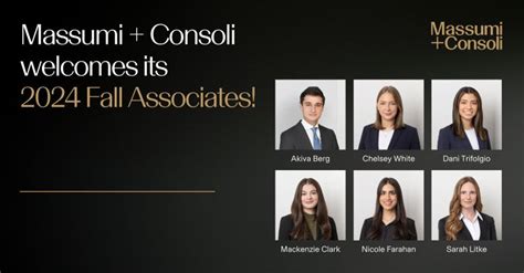 Massumi Consoli Is Pleased To Welcome Our Class Of 2024 Fall