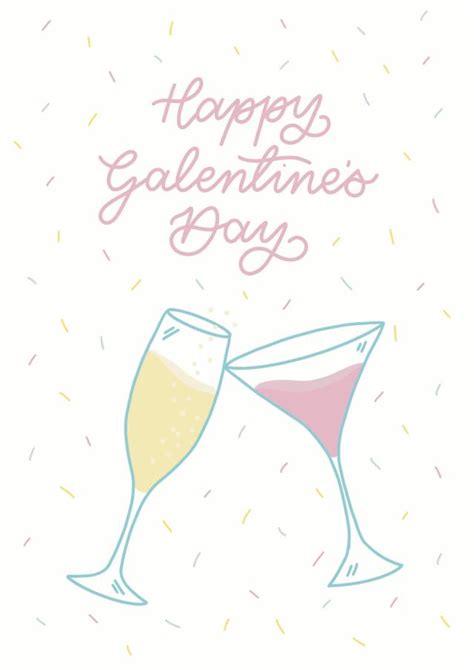 ‘cheers Happy Galentines Day Card Thortful