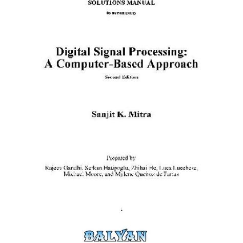 خرید و قیمت دانلود کتاب Digital Signal Processing A Computer Based Approach ترب