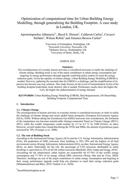 Pdf Optimization Of Computational Time For Urban Building Energy