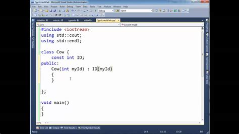 C Const Data Members Youtube