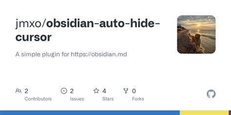 Github Jmxoobsidian Auto Hide Cursor A Simple Plugin For