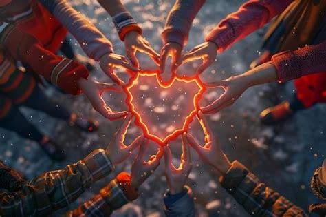 Premium Photo Babes Creating A Heart Shape With Their Hands T