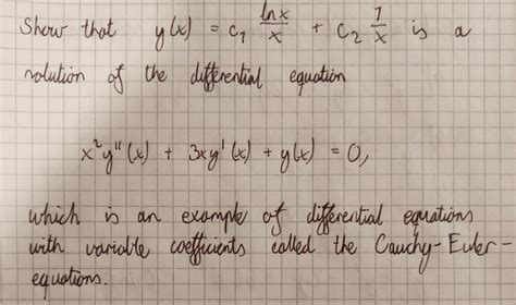Solved Need Help With This Differential Equation I Havent