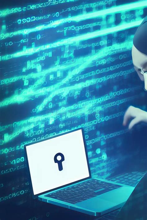 Hacker In Digital Security Concept Ai Stock Illustration