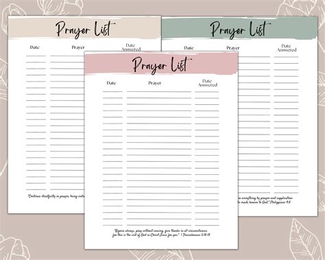 Prayer List Digital Printable Goodnotes Prayer Journal Pdf Prayer