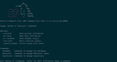 Dotnet Ef Console Output Does Not Look Good On Dark Backgrounds Issue Dotnet Efcore