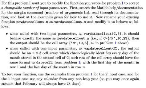 For This Problem I Want You To Modify The Function