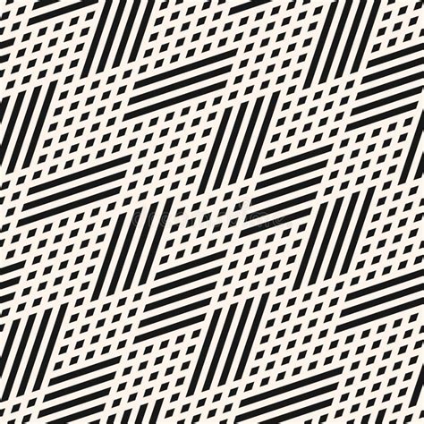 Vector Geometric Seamless Pattern Texture With Diagonal Lines Grid Rhombuses Stock Vector