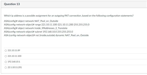 Solved Which Ip Address Is A Possible Assignment For An Chegg Com