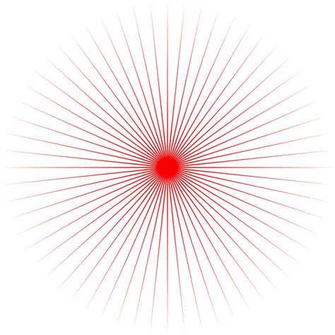 Red Circle Light Rays 23932205 Png