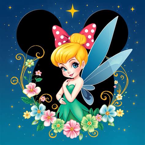 Tinkerbell Wall Art Cute Chibi Digital Download PNG File Etsy