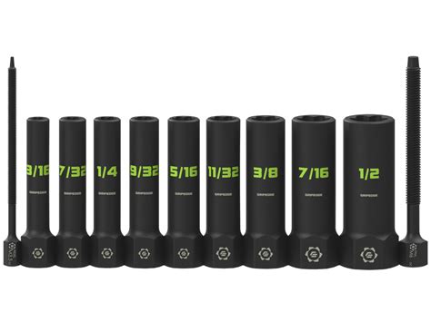 Rpt Socket Extractor Set 9pc 1 4 Dr Sae Deep Gripedge Tools