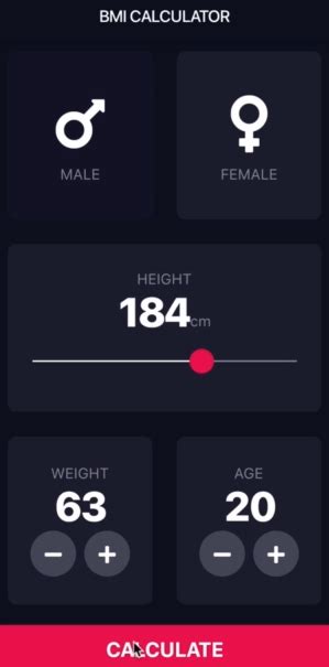 Bmi Calculator Using Flutter With Basic Ui