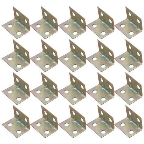 Btoer 20pcs Right Angle Bracket Corner Brace Joint Bracket Fastener 90