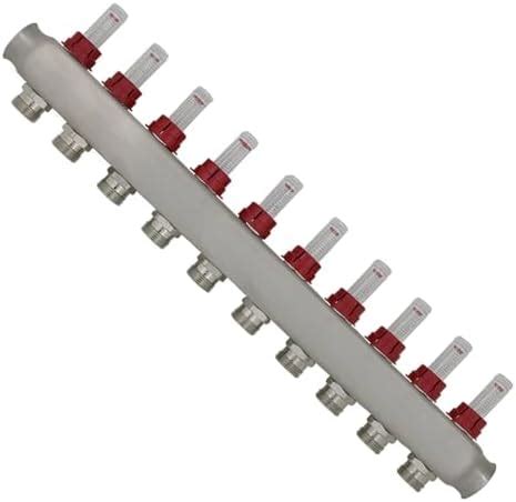 Cokyis Colector Suelo Radiante Agua 2 3 4 5 6 7 8 9 10 11 12 Boca Con Regulador Caudalímetro