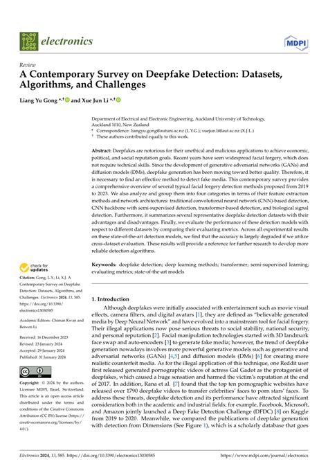 Pdf A Contemporary Survey On Deepfake Detection Datasets Algorithms And Challenges