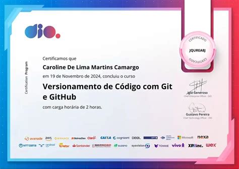 Versionamento De Código Com Git E Github Caroline De Lima Martis Camargo