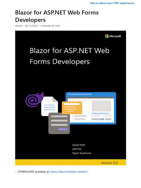 blazor for asp net web forms developers updated to 7 pdf dynamic web page web